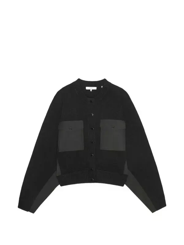 FRAME Panelled Flap-pocket Cashmere Cardigan