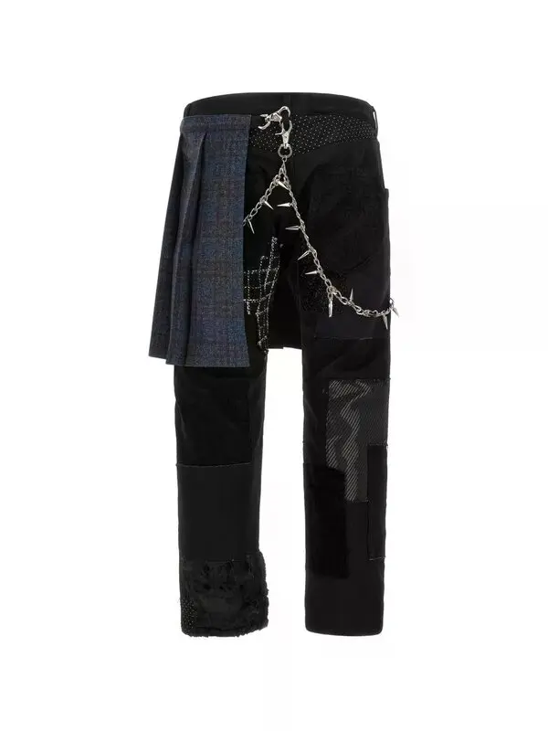 Junya Watanabe Kilt-panel Patchwork Jeans