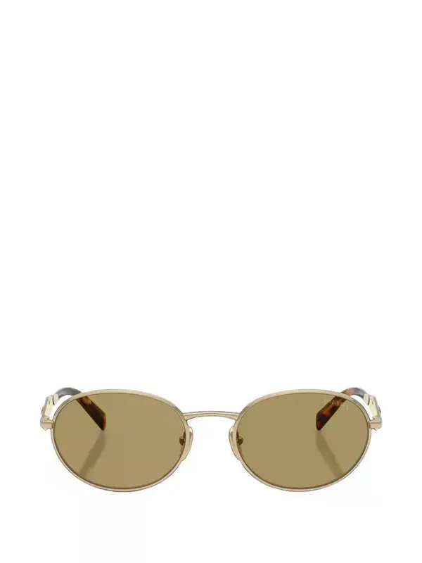 Prada Oval-frame Sunglasses - Gold
