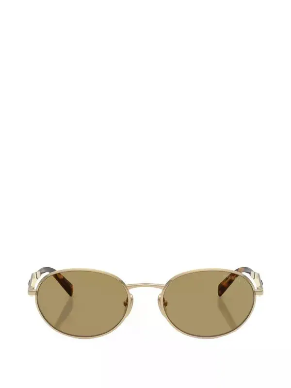 Prada Oval-frame Sunglasses - Gold