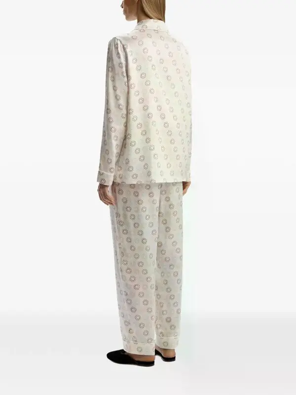 12 STOREEZ Logo-print Silk Pajamas