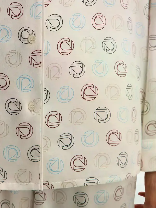 12 STOREEZ Logo-print Silk Pajamas