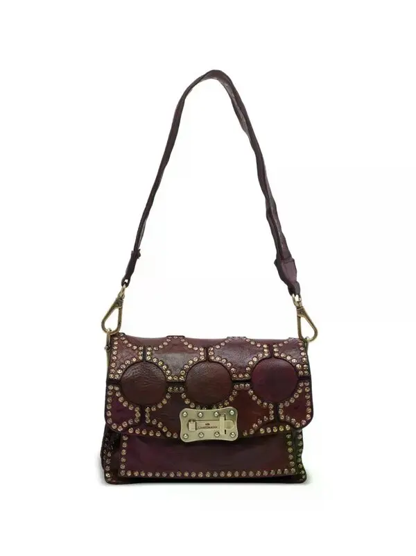 CAMPOMAGGI Agnese Studded Leather Shoulder Bag - Brown