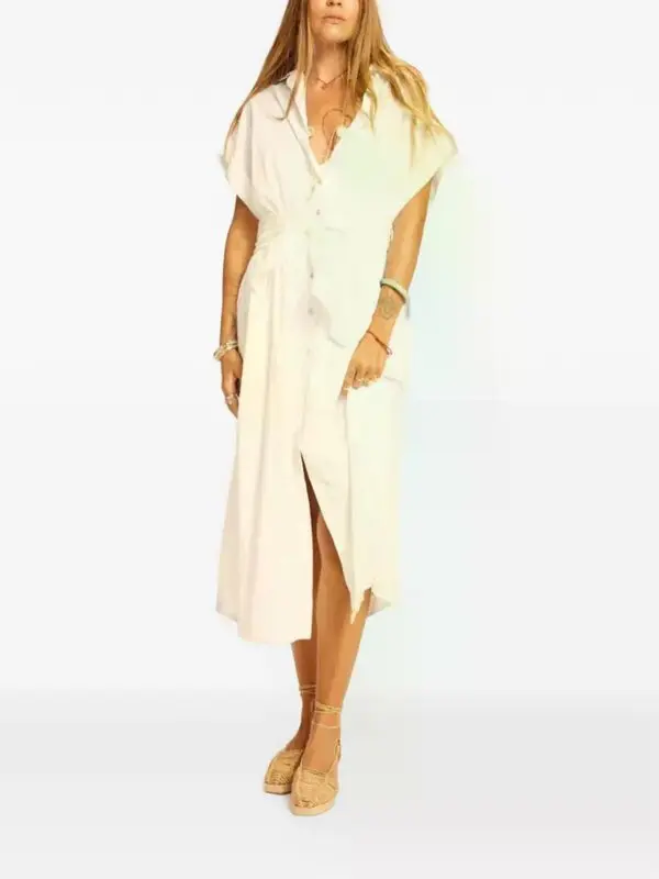 Natalie Martin Harper Embroidered Belted Midi Dress