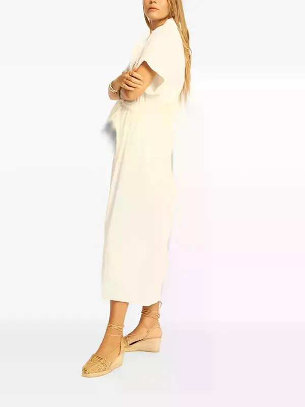 Natalie Martin Harper Embroidered Belted Midi Dress