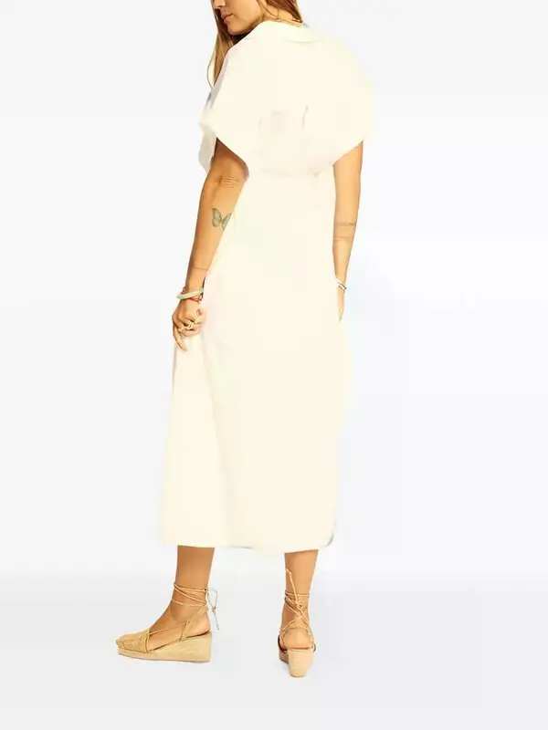 Natalie Martin Harper Embroidered Belted Midi Dress
