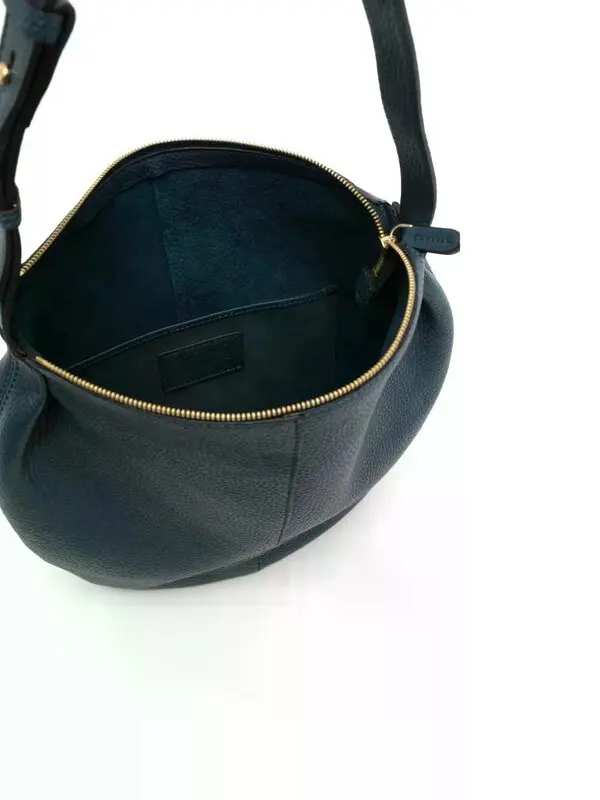 THE BRIDGE Byron Grained-leather Shoulder Bag - Blue