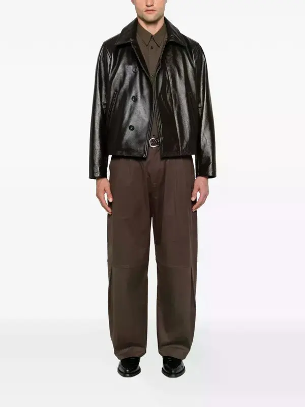 SAGE NATION Fold Leather Jacket