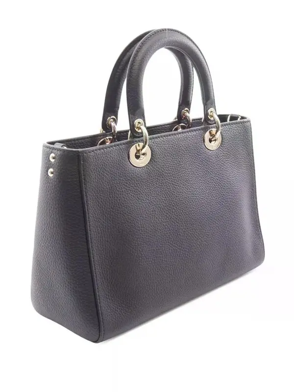 Dior 2000-2026 Medium Grained Calfskin Lady D Sire Satchel - Black