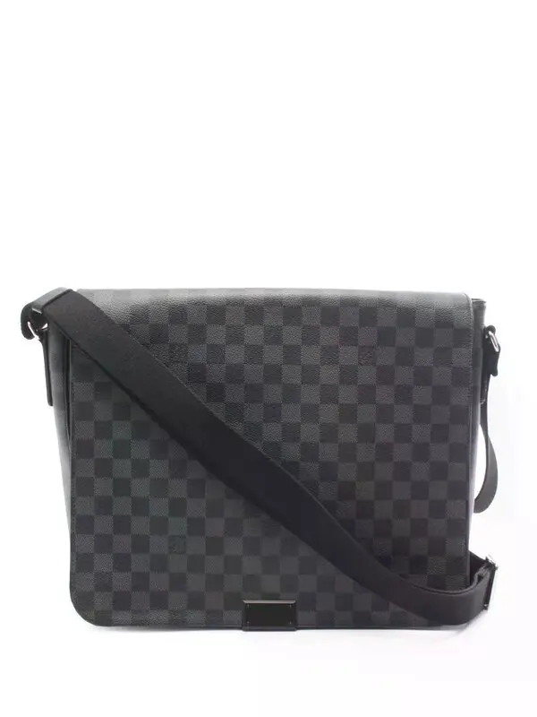 LOUIS VUITTON 2014 Damier Graphite District Gm Crossbody Bag