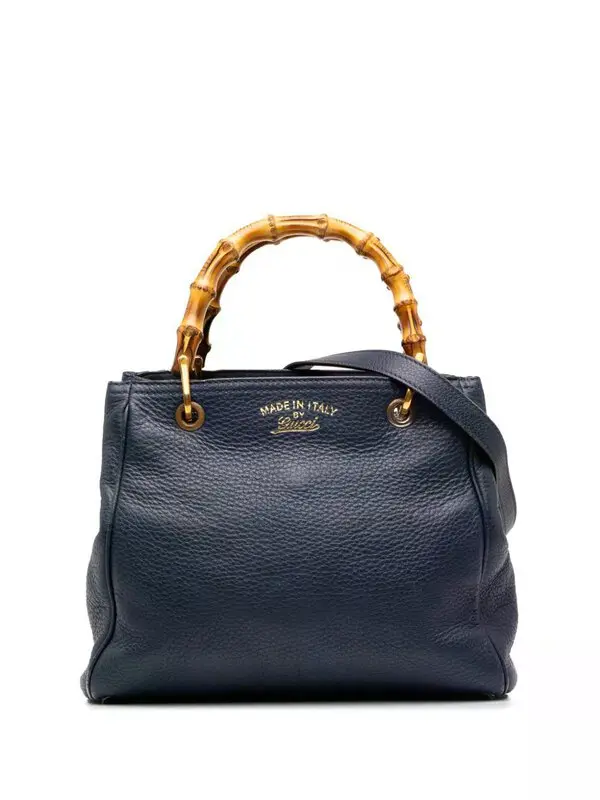 Gucci 2000-2015 Small Calfskin Bamboo Shopper Satchel