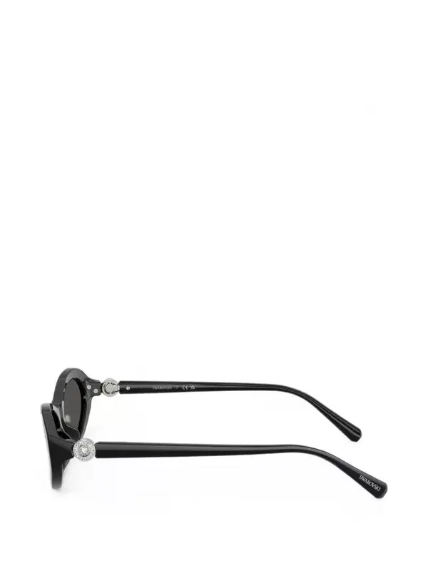 SWAROVSKI Crystal-embellished Oval-frame Sunglasses