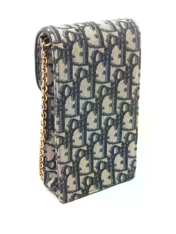 Dior 2015-2026 Oblique Canvas Vertical Saddle Pouch Crossbody Bag