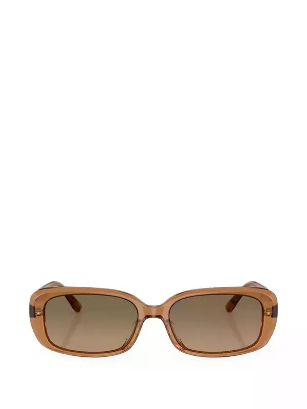 Oliver Spencer Elietta Rectangle-frame Sunglasses - Brown