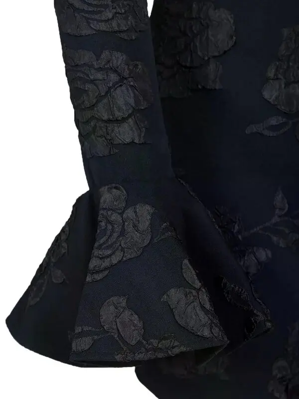 ROTATE BY BIRGER CHRISTENSEN Jacquard Mini Dress Dark Blue