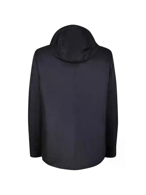 MOORER Hooded Concealed-fastening Jacket