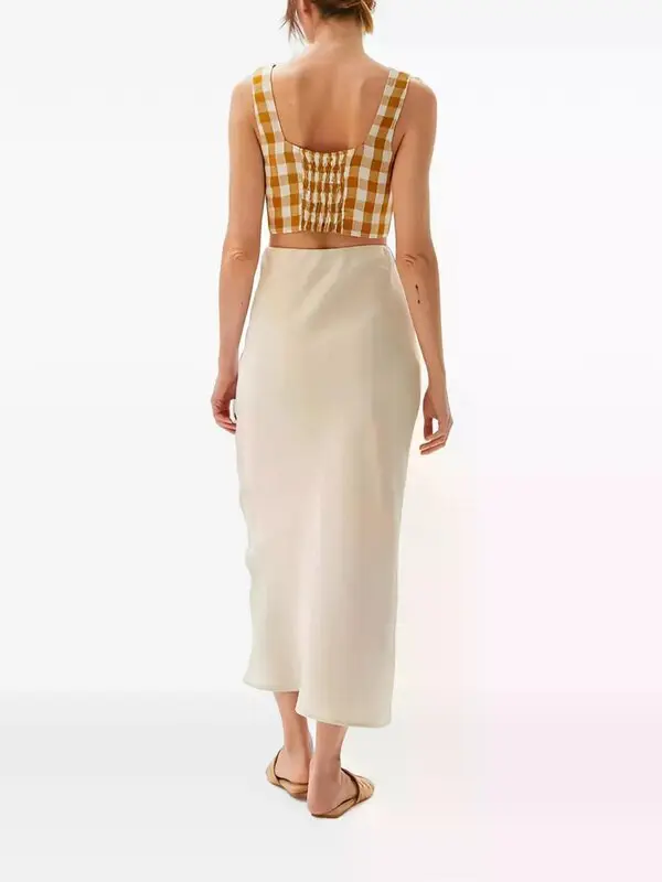 Casa Raki Bruna Gingham Linen Top