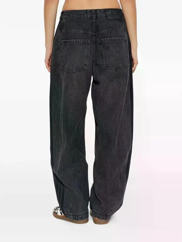 Adidas Logo-embroidered Panelled Jeans