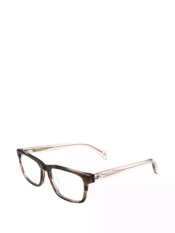 Rag & Bone Horn-effect Rectangle-frame Glasses
