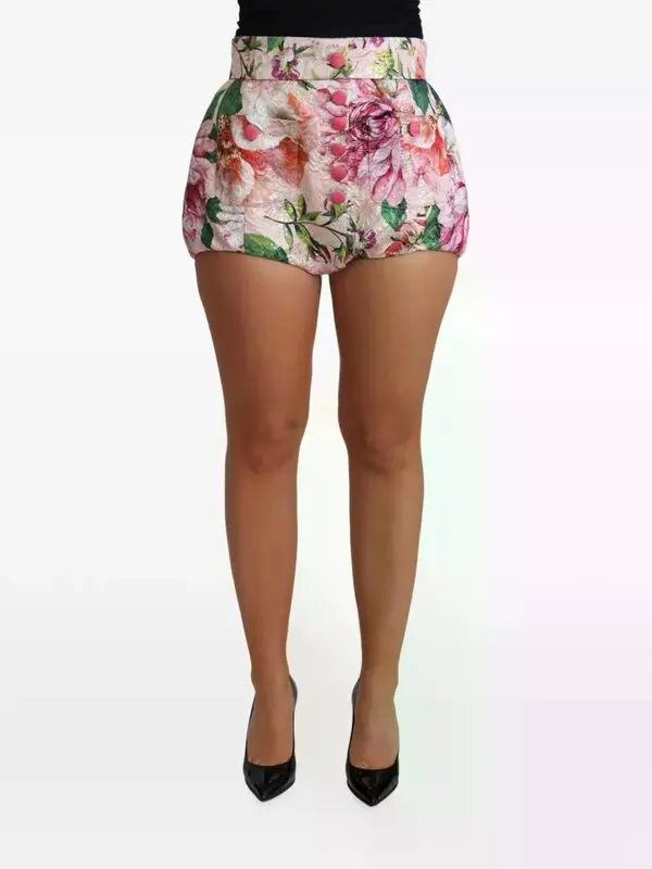Dolce & Gabbana Floral-print Shorts - Neutrals