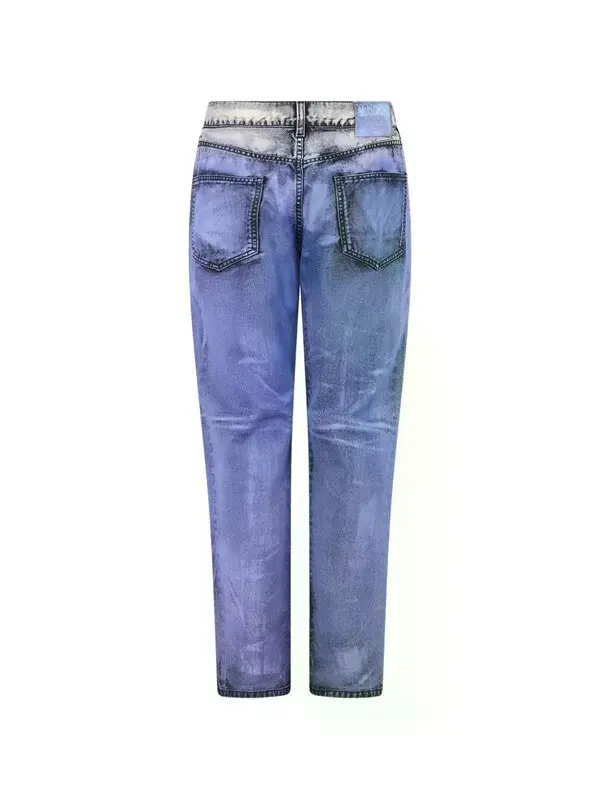 Moschino Logo-patch Straight-leg Jeans