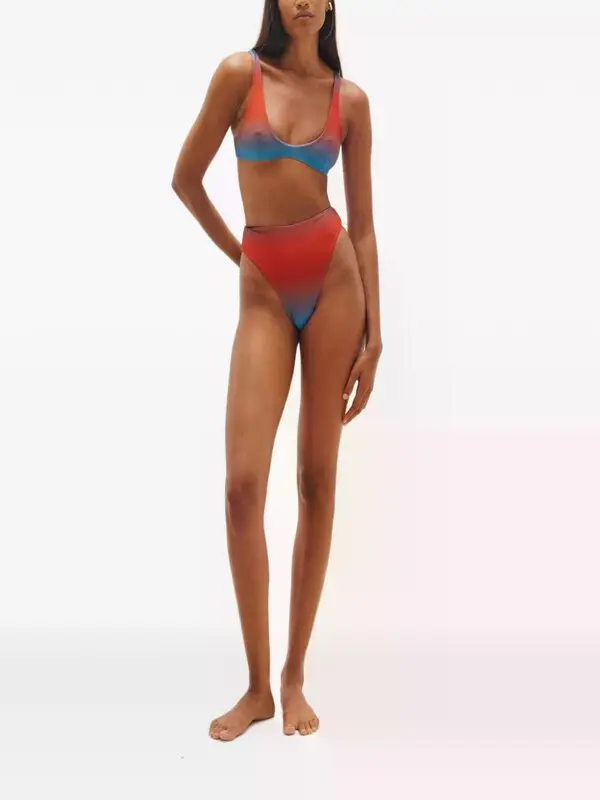 HAIGHT. Juliana Ombre-pattern Bikini Top - Red