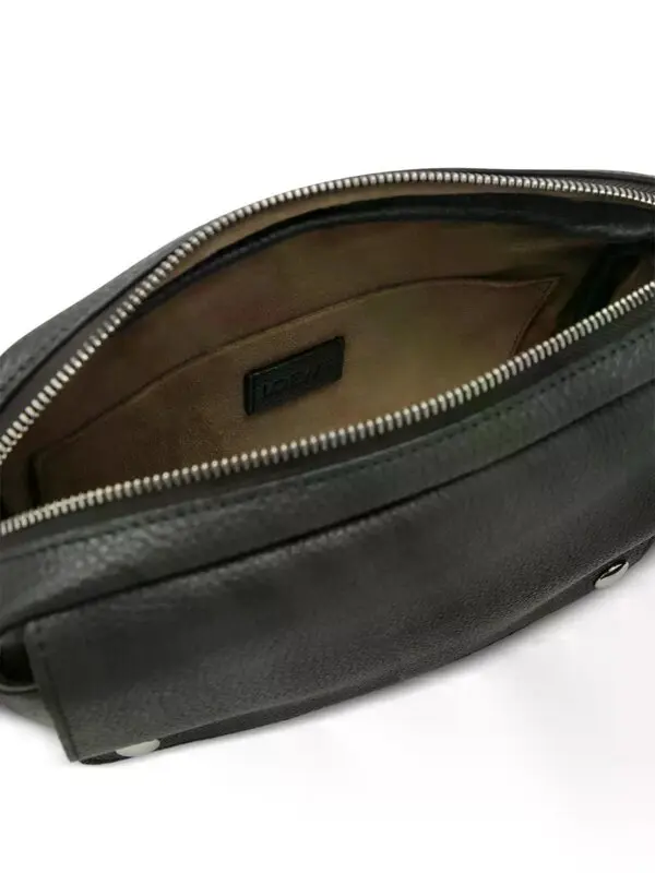 Loewe Medium-pebble Messenger Bag In Supple Grained Calfskin - Black