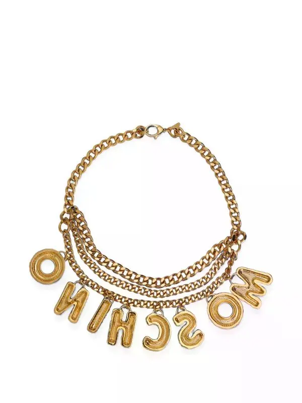 Moschino Logo-letter Bracelet - Gold