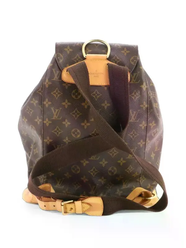 LOUIS VUITTON Vintage Montsouris Monogram Canvas Gm Backpack - Brown