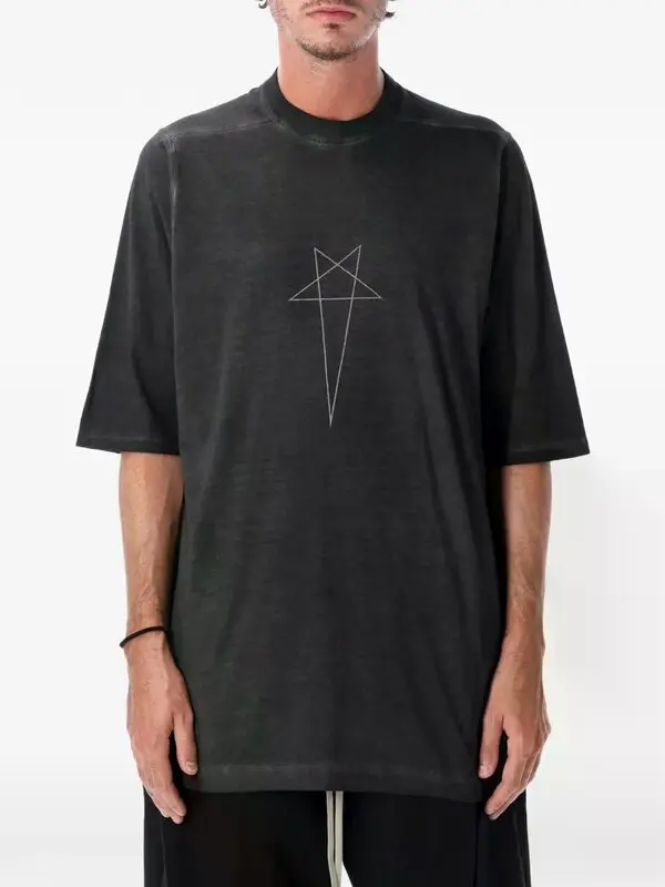 Rick Owens Pentagram-print Oversized T-shirt