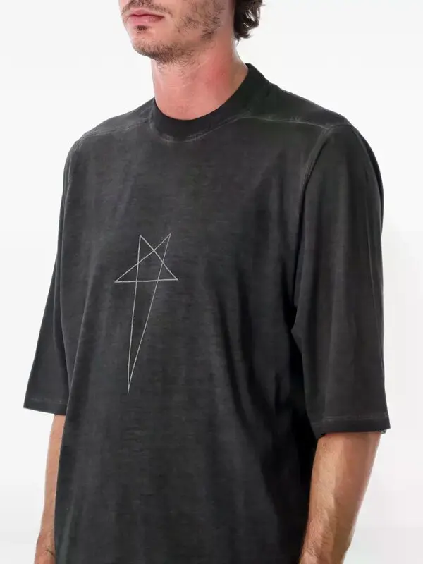 Rick Owens Pentagram-print Oversized T-shirt