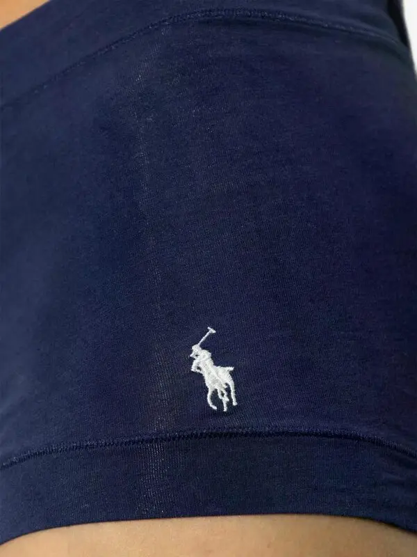 Polo Ralph Lauren Logo-embroidered Cotton Two-piece Pyjama Set - Blue