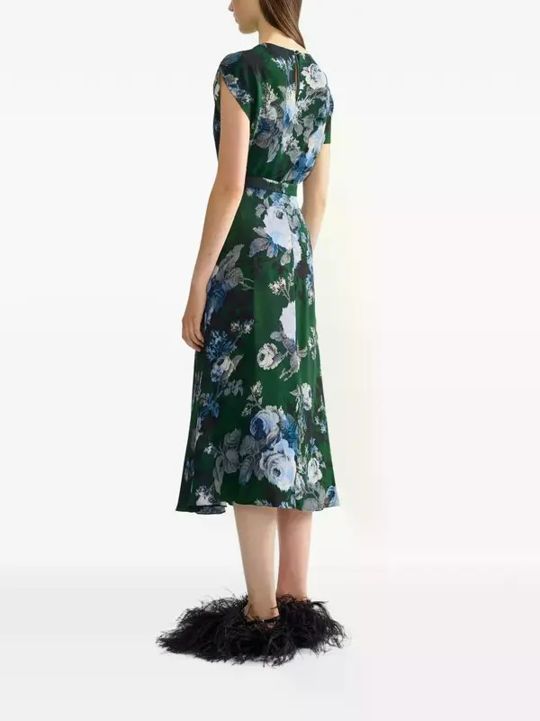 Erdem Floral-print Draped Blouse