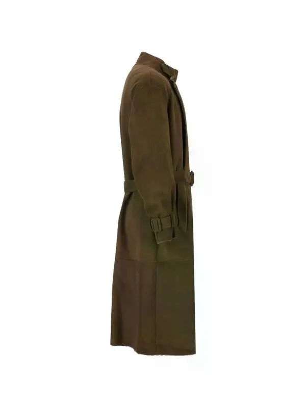 Giorgio Armani Double-breasted Shearling Trench Coat