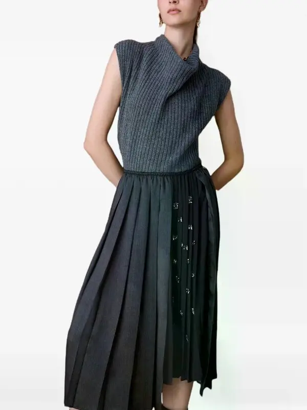 Liu Jo Pleated Skirt With Jewel Embroidery