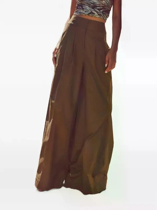 JBQ Logan Pleated Wide-leg Trousers