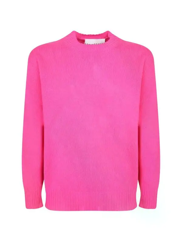 AMARANTO Crew-neck Ribbed-trim Sweater