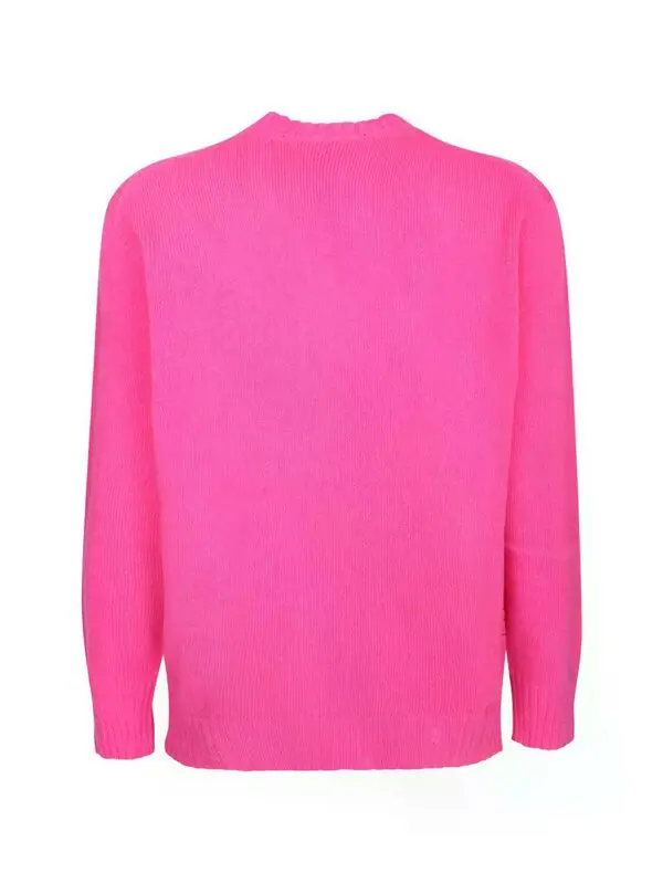 AMARANTO Crew-neck Ribbed-trim Sweater