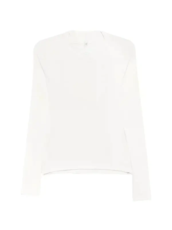 Imperial Lace-panel Long-sleeve T-shirt - Neutrals
