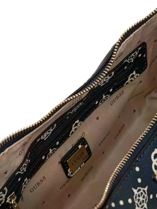 Guess Allegra Monogram-print Logo-plaque Shoulder Bag