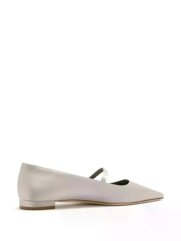 Manolo Blahnik Auluspla Crystal-buckle Ballet Flats - Grey