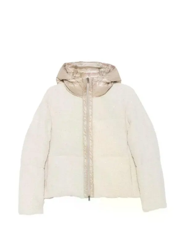 Herno Sequin-embellished Hooded Puffer Jacket