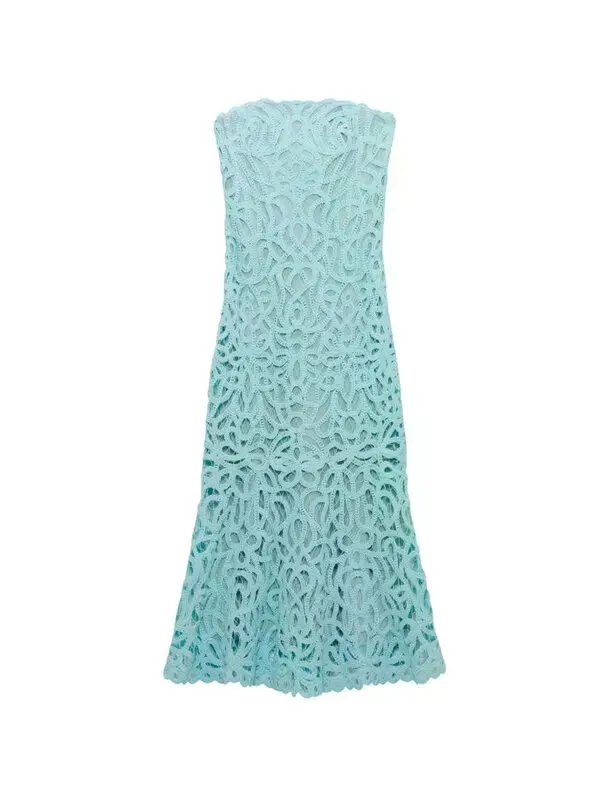 Simkhai Clairis Guipure-lace Bustier Fitted Midi Dress