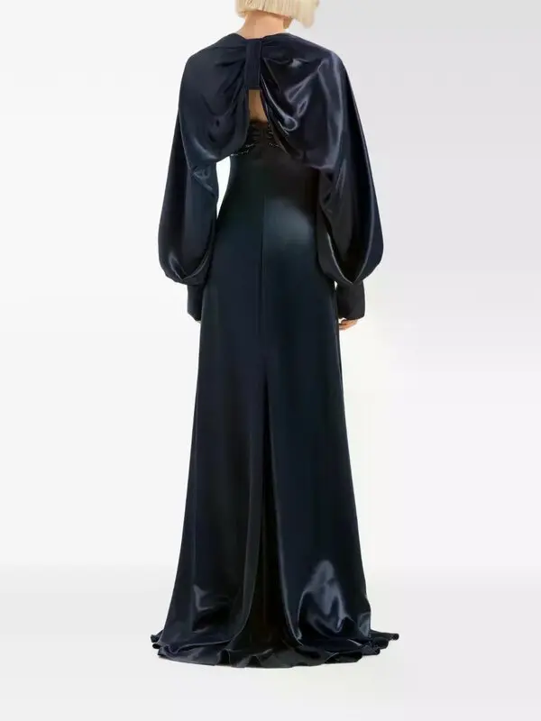 GENNY Satin-finish Draped-back Jacket