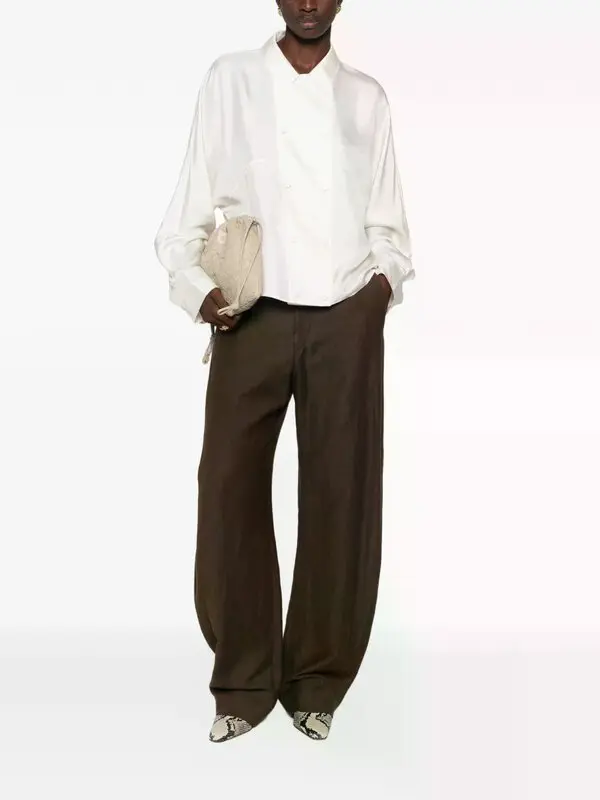 RÓHE Double-breasted Silk Shirt - White