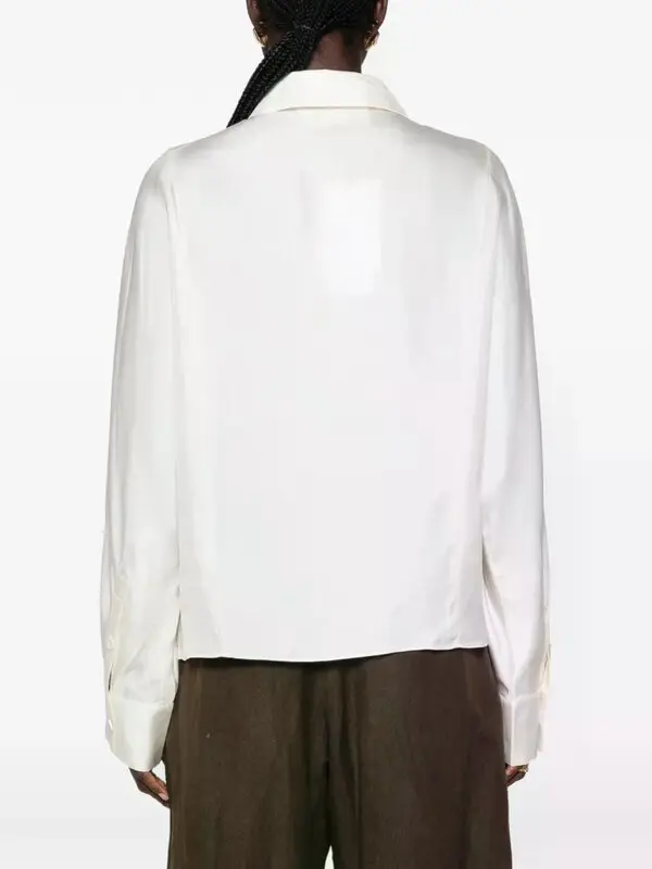RÓHE Double-breasted Silk Shirt - White