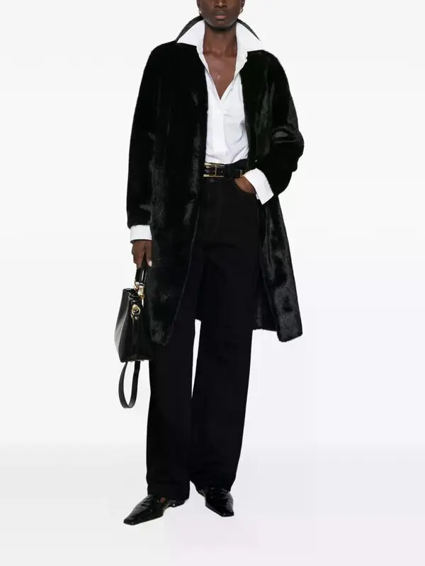 BETTA CORRADI Faux-fur Notch-lapel Coat