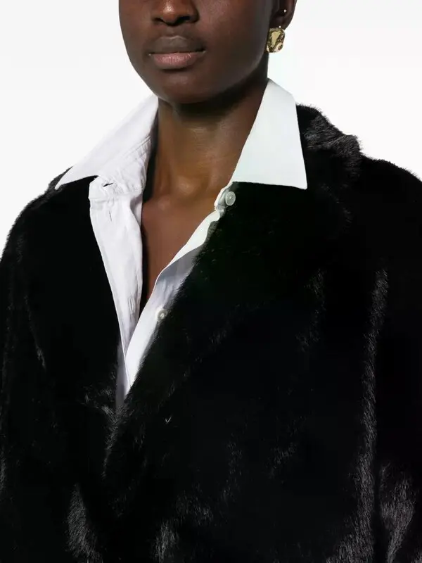 BETTA CORRADI Faux-fur Notch-lapel Coat