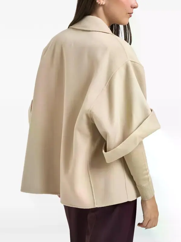 Max Mara Double-breasted Short-sleeve Coat - Neutrals