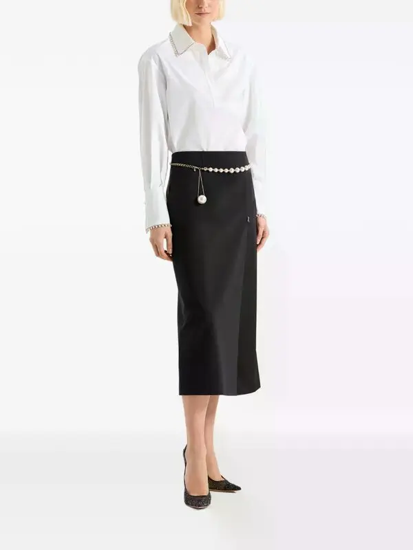 GENNY Pearl-embellished Polo Top
